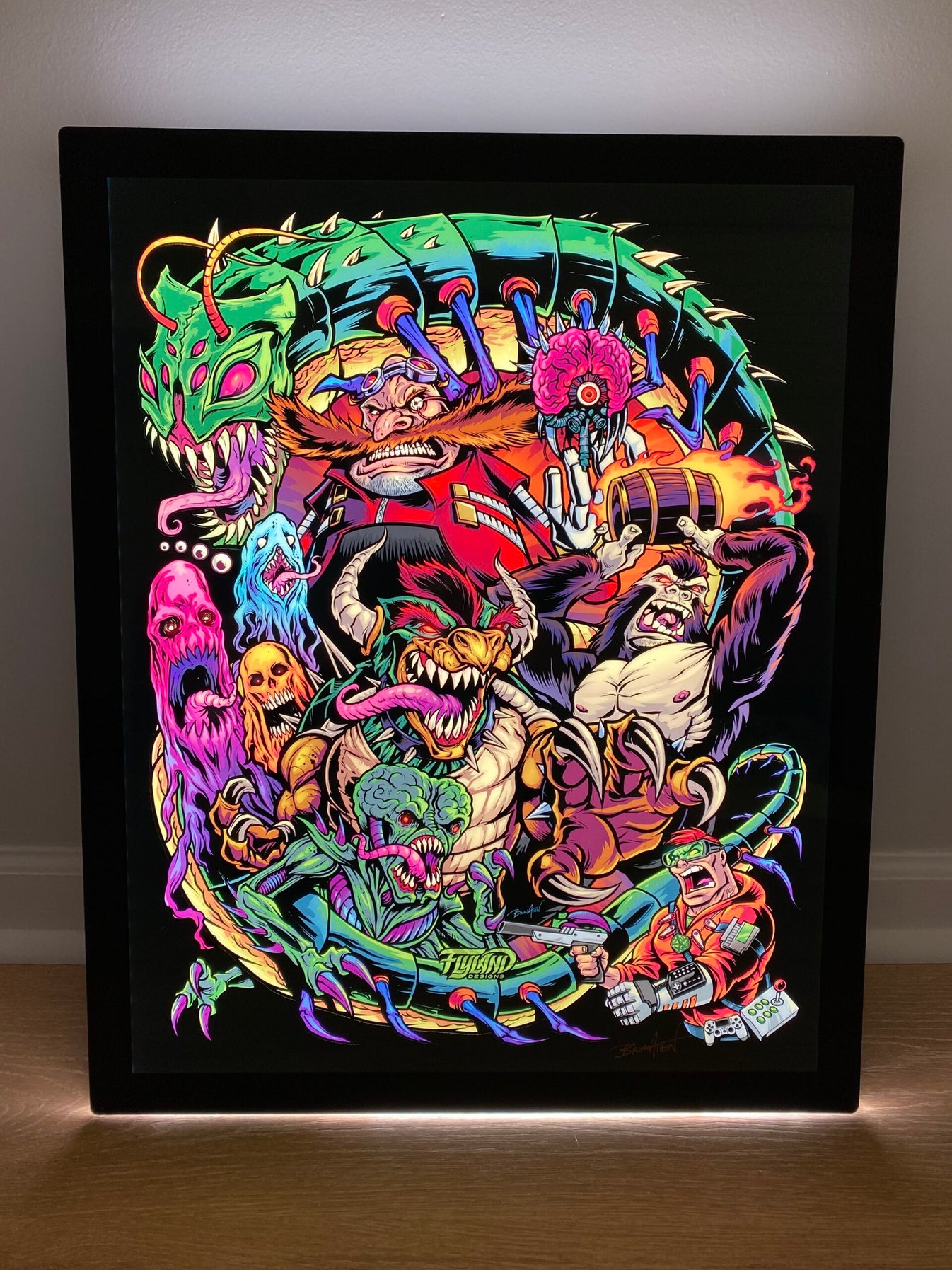 Arcade Bosses with Frame – Lit Frames